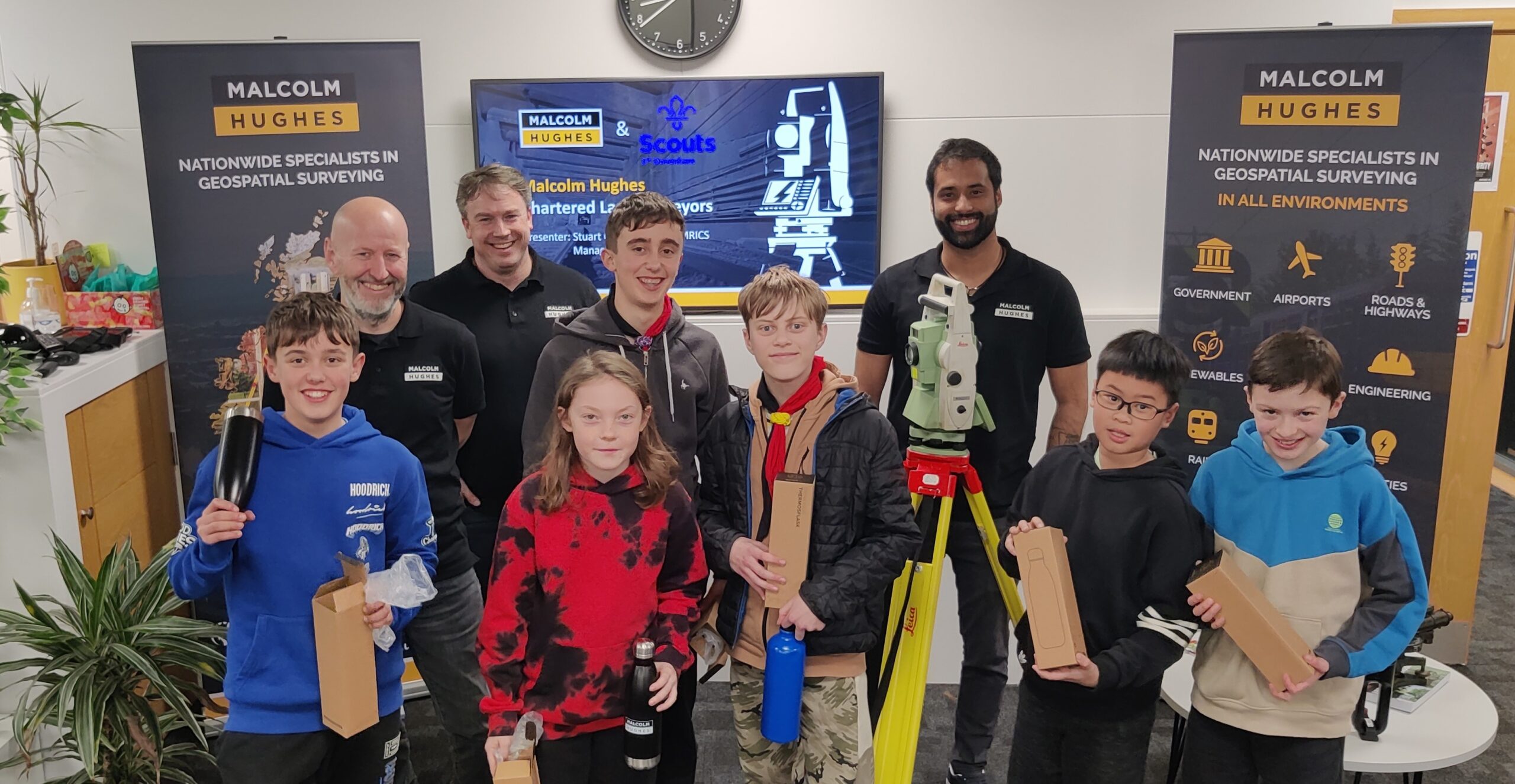 Scouts Visit Warrington Office - Malcolm Hughes